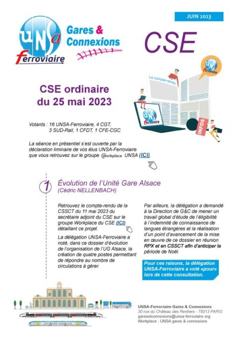 UNSA CSE Gares et Connexions