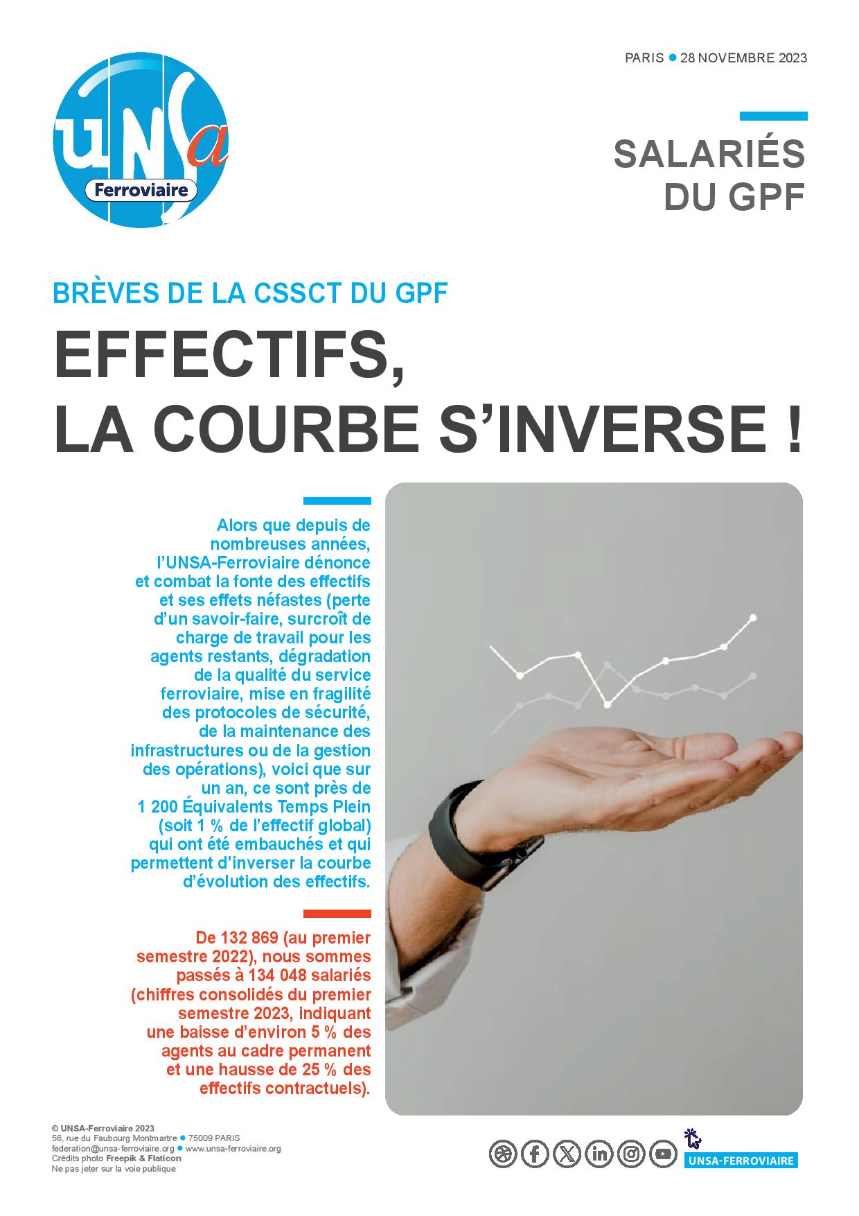 CSSCT GPF SNCF - EFFECTIF SNCF