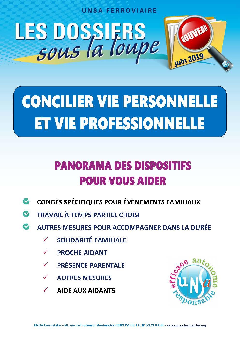 Concilier vie personnelle et vie professionnelle - UNSA-Ferroviaire