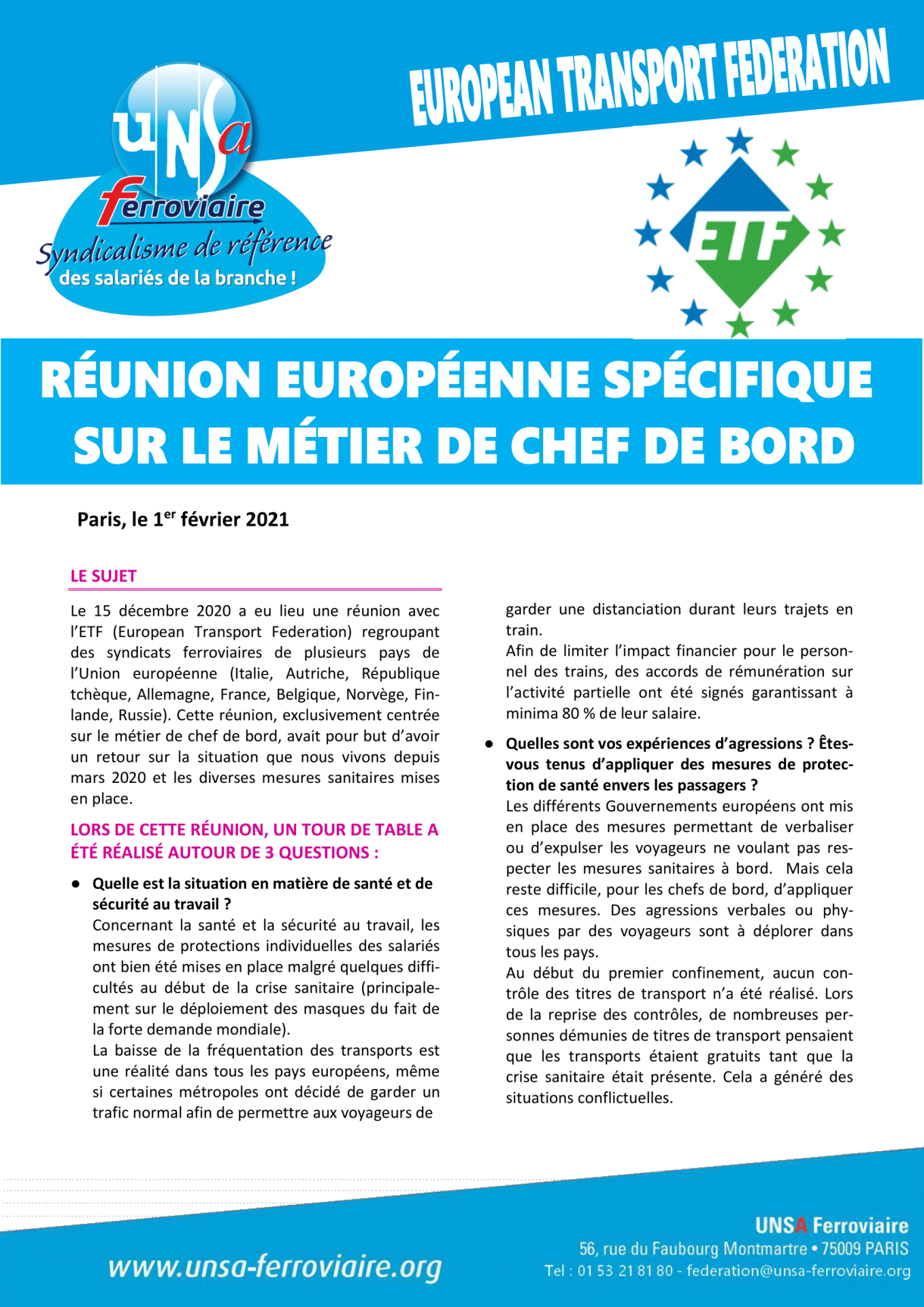 ETF - UNSA-Ferroviaire
