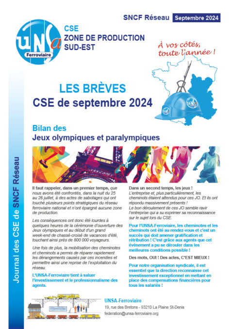 Les brèves du CR CSE ZPSE de septembre 2024